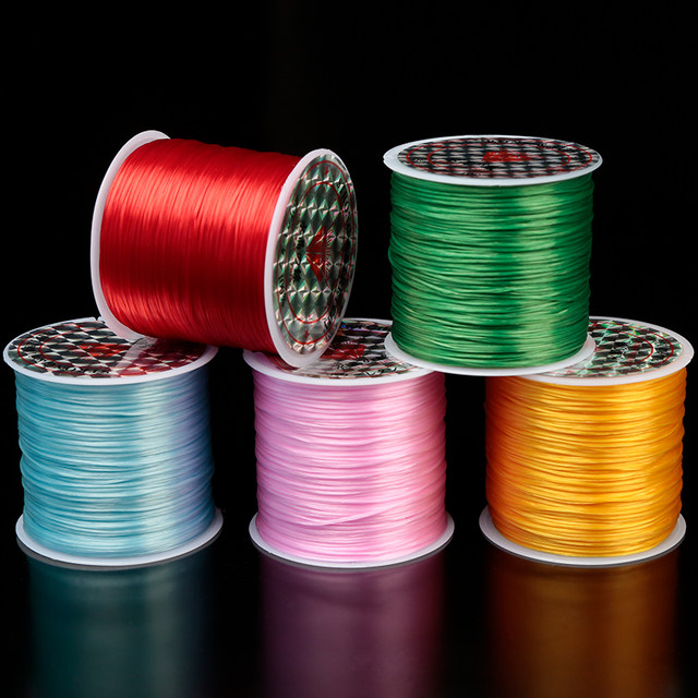 Flat wearing bracelet elastic beading line Buddha bead hand string ...