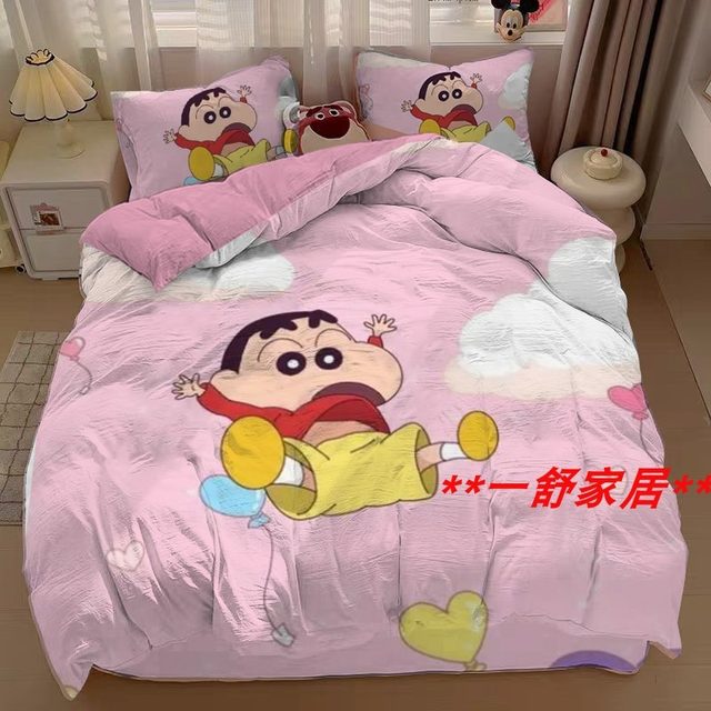 Crayon Shin-chan baby skin velvet four-piece set milk velvet four-piece ...