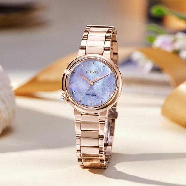 CITIZEN watch Eco-Drive energy mother-of-pearl fashion women's watch ...
