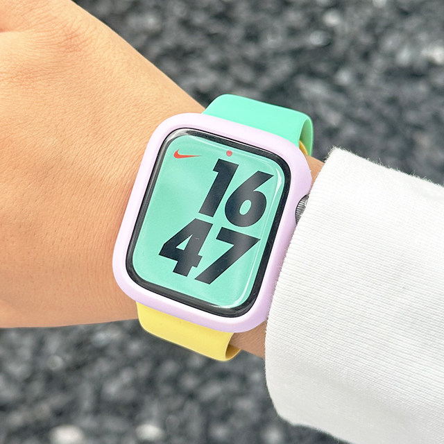 Color matching silicone iwatch strap sports protective case se suitable ...