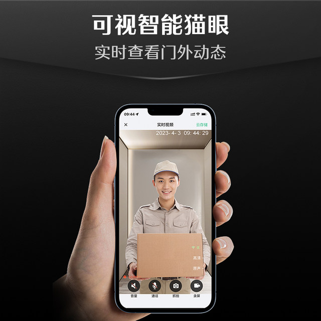 Deschmann visual cat eye finger vein smart lock password lock home anti-theft smart door lock Q5MS