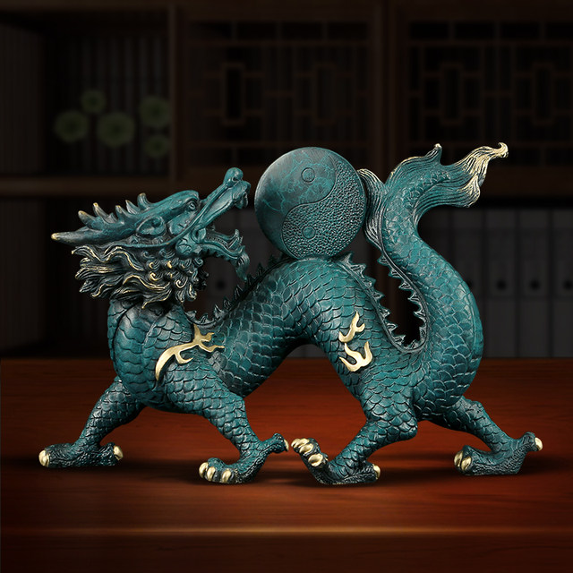 The Supreme Good Like Water Bronze Ornaments Blue Dragon White Tiger Suzaku Xuanwu Four ...