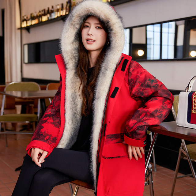 Parker Women's 2024 New Hot Style Mid-Length Mink Lined Fur Jacket ...