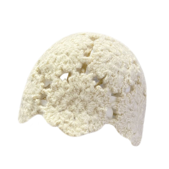 Atmospheric handmade crocheted toe-head hat for women, hollow ...