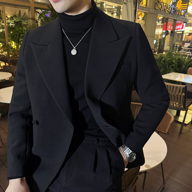 Men's handsome suit suit Testo high -level sense of British Yali men's ...