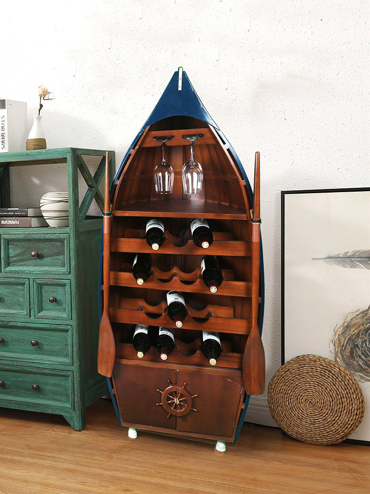 Solid Wood Boat Coffee Table - European Style