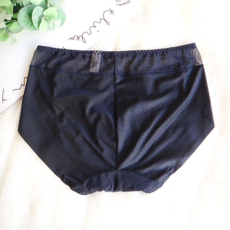 Spring and summer mesh lace stitching milk silk seamless mid-waist thin ...