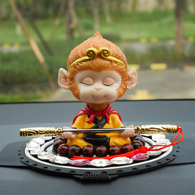 Car ornaments Monkey King car-mounted bobble head doll cute monkey car ornaments Sun Wukong ...