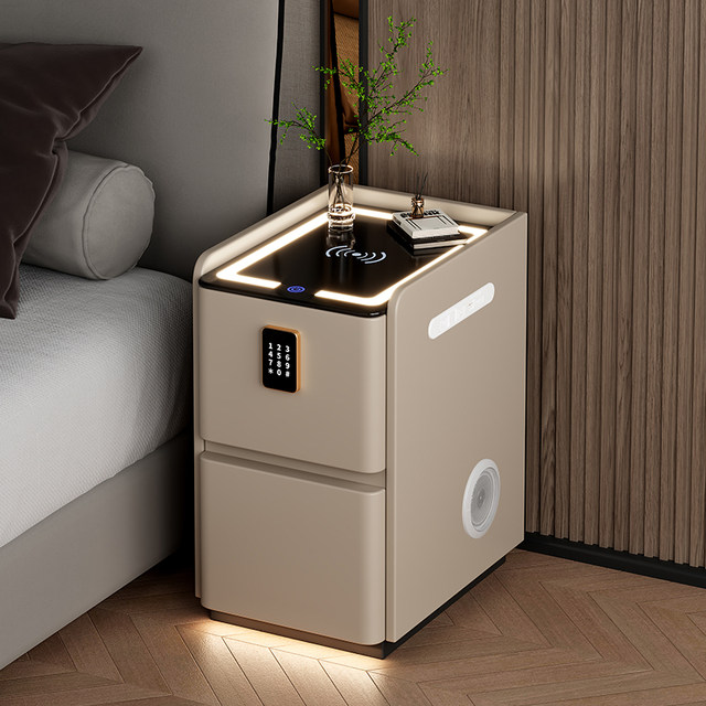 Intelligent bedside table modern simple multi -function -free ...