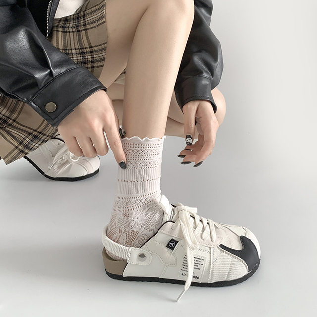 Lin Beibei Baotou Slippers Women's Autumn Outerwear 2024 New Internet ...