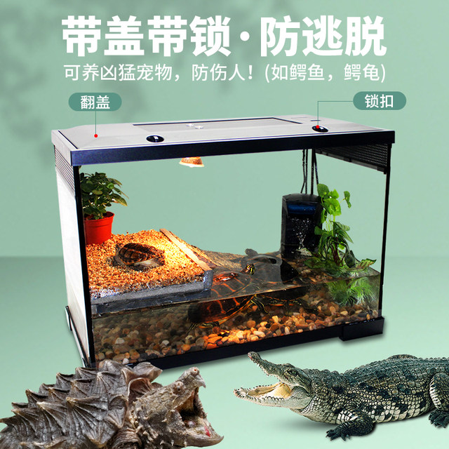 Baolong turtle tank water and land tank water turtle tank with balcony ...