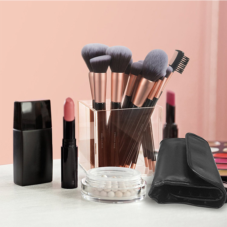 Princess Rose 16-teiliges Make-up Pinsel-Set - Weiches Ponyhaar