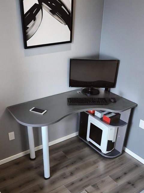 Simple modern corner computer desk small apartment bedside desk ...