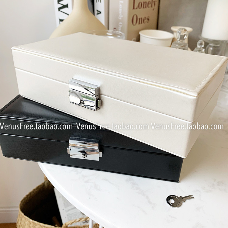 VF customized large size daily storage lockable black and white simple ...