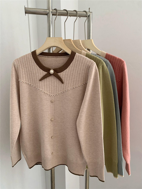 2024 new mother autumn clothing foreign sweater loose shirt, middle ...