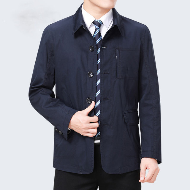 Classic car autumn dad pure cotton button casual jacket middle-aged and ...