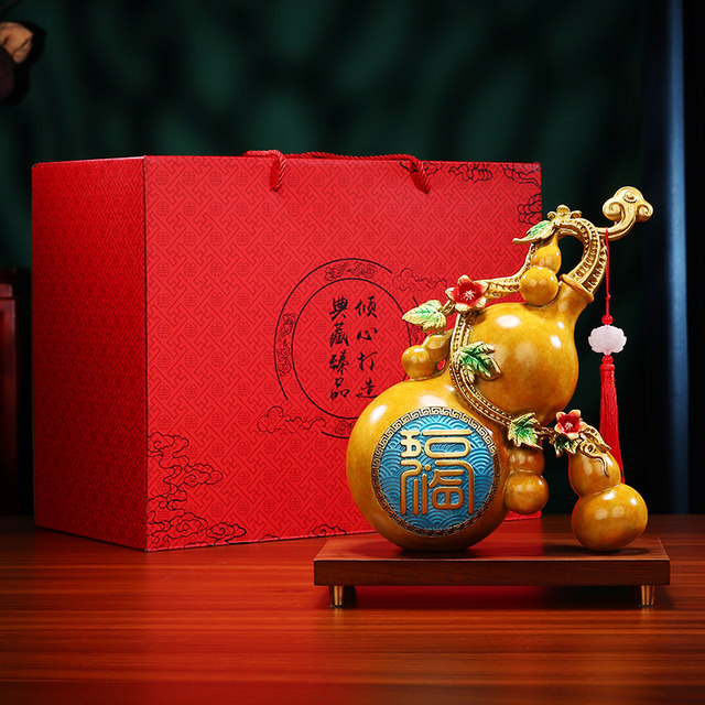 Colored Copper Gourd Ornament Home Living Room Office Decoration ...