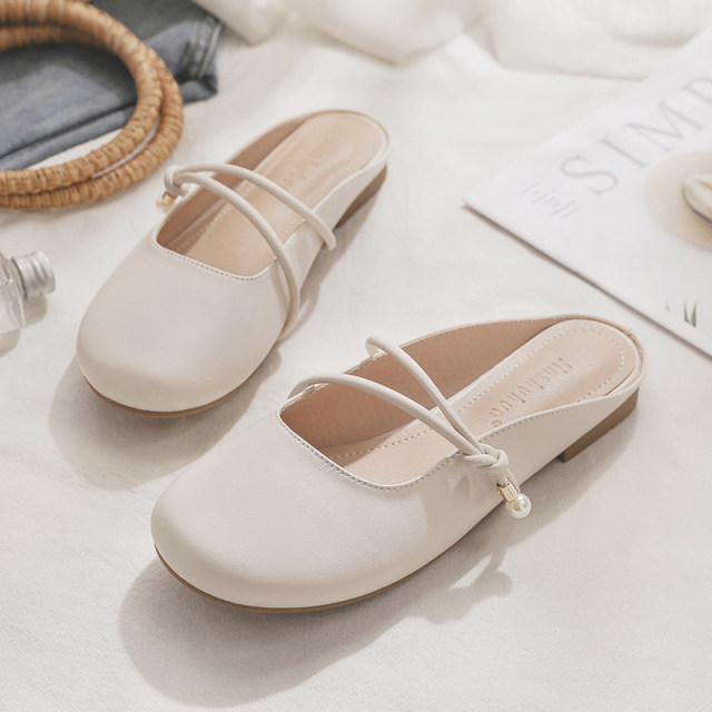 Sheepskin Version~Summer New Flats Evening Shoes Without Heel Lazy ...