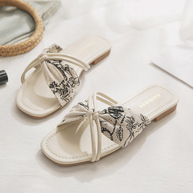 Sheepskin version~Flat bottom with skirt, beautiful French slippers for ...