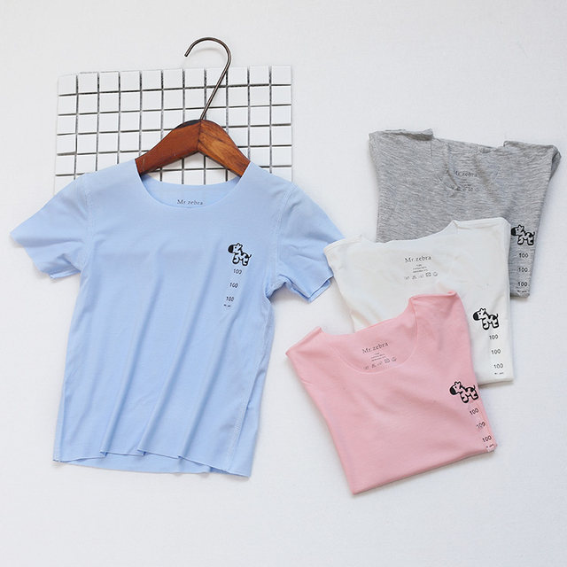 Children Modal thin short -sleeved T -shirt summer children's clothing ...