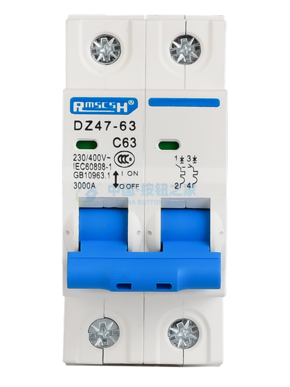 Rmscsh DZ47-63 回路ブレーカー - 1P/2P/3P/4P 32A/63A