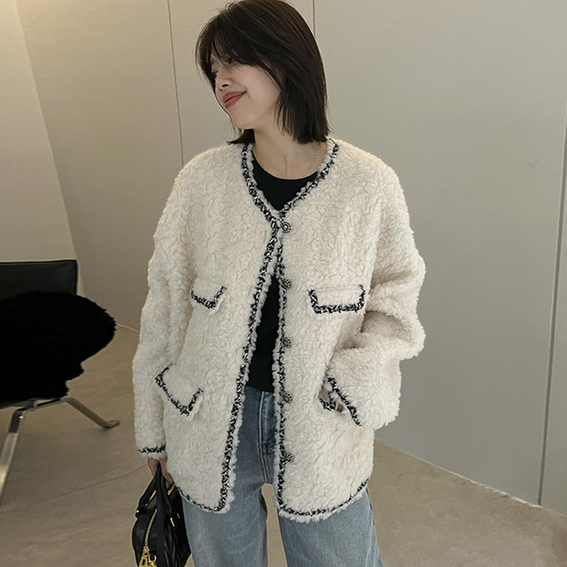 Xiaoxiangfeng lamb wool coat for women European station 2024 autumn new ...