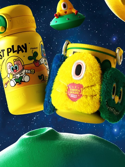 uooha Magic Pocket Thermos Cup Girls' High-Looking Straw Cup Children's 316L Large Capacity ...