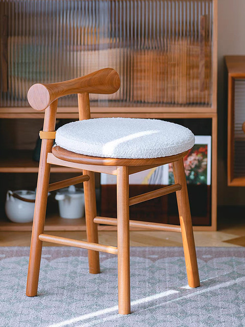 Full solid wood butterfly stool household solid wood stool cherry wood ...