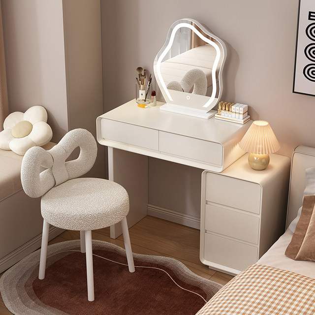 Solid wood painted small apartment dressing table bedroom 60cm modern ...
