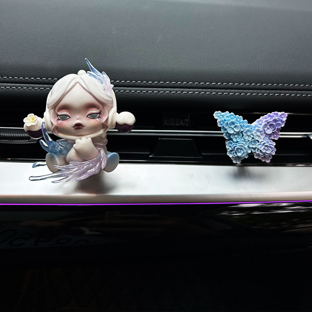 Genuine Pop Mart Diy Ink Plum Car Ornaments Mercedes-Benz Air Outlet ...