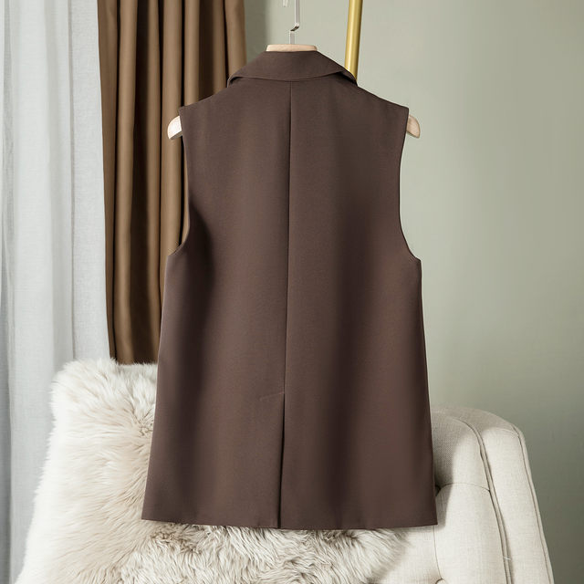 Beige vest thin section spring and summer new 2024 women's vest large ...