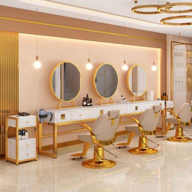 Barber shop internet celebrity single-sided double-sided hair perming ...