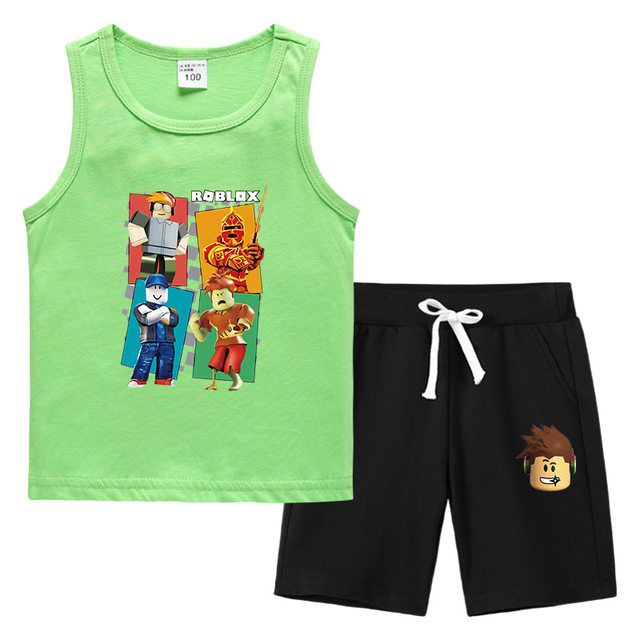 Roblox virtual world children's summer clothing set for older children ...