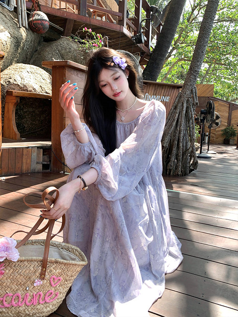 Acaine Melbourne Holiday/Solid Color Lazy Style Holiday Sense Chiffon ...