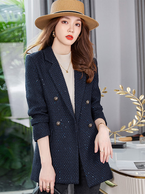 Chanel-Style Blazer with a Goddess Vibe, Autumn and Winter Sequins ...