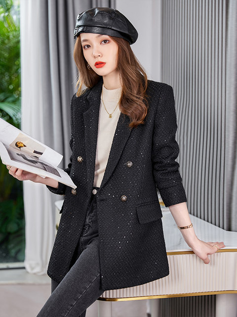 Chanel-Style Blazer with a Goddess Vibe, Autumn and Winter Sequins ...