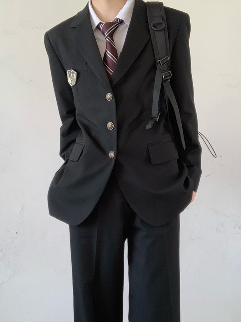 Kimura DK Japanese uniform blue color suit jacket men jk female college ...