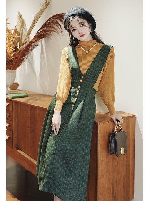 Su Qian Mu Yan Qiu Dong Fragrant Sweat Sweat Ribbit Dress Set Waist ...