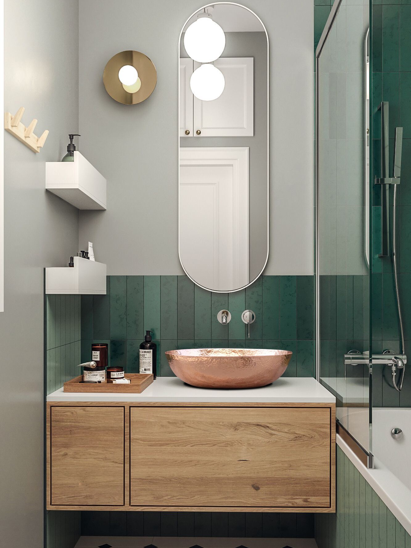 Copper Oval Counter Basin - Retro French Style Washbasin