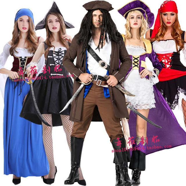 Halloween Pirates of the Caribbean costume pirate cos prom party ...