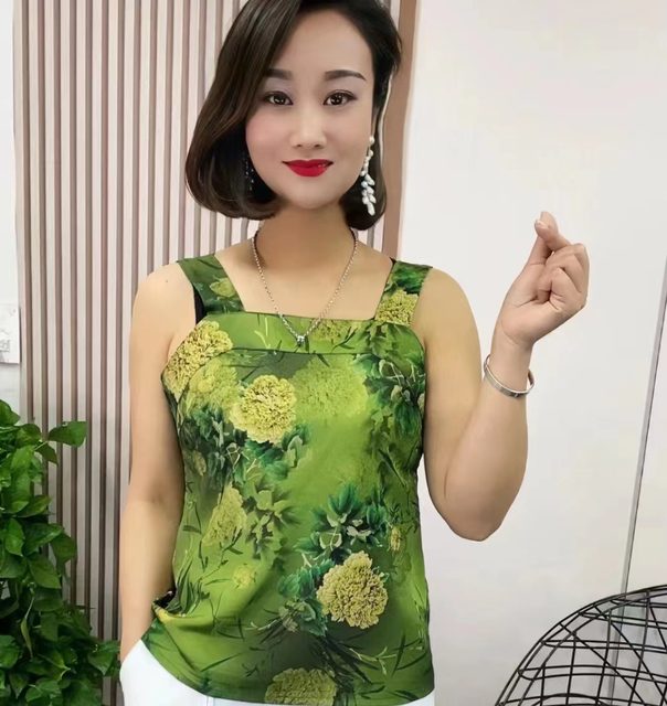 Xiangyun gauze floral sling new Chinese inner inner clothes spring and ...