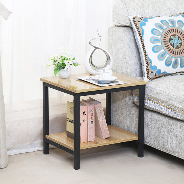 Simple modern sofa side table corner table small coffee table square ...