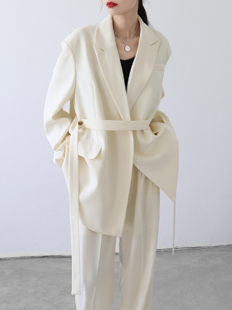 CHICCLO2024 spring new design niche wide shoulder ribbon mid-length ...