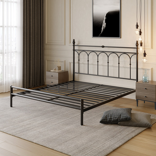 Tiantan Furniture Iron Bed Simple Double Iron Frame Bed Metal Upgraded ...