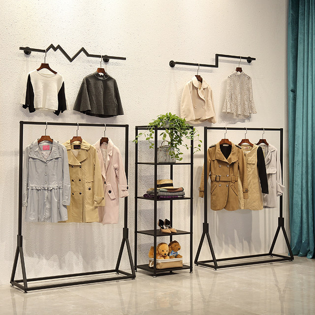 European-style wrought iron clothing rack display stand floor-standing ...
