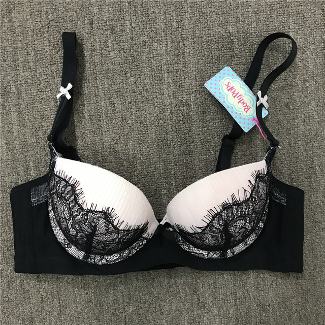 E-Land's body pops black T43 sexy side push-up women's bra BCBR74TB21