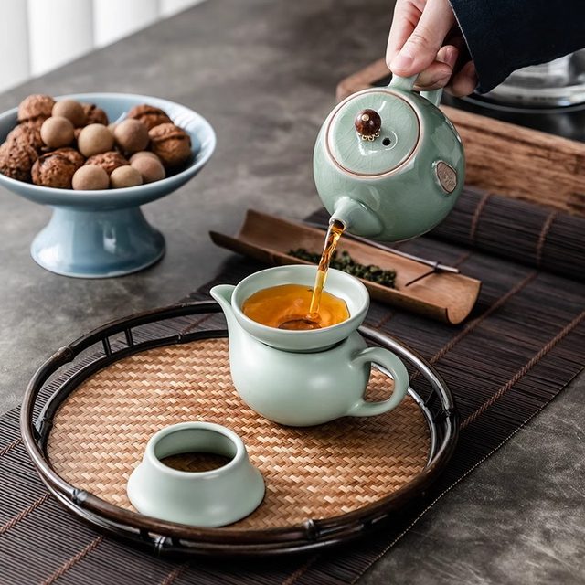 Ceramic tea set, fair cup tea drain set, tea separator, integrated tea ...