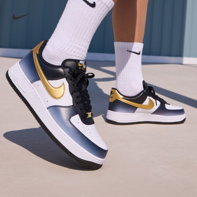 Nike Nike official AIRFORCE1 men's Air Force One sneakers rubber sole ...
