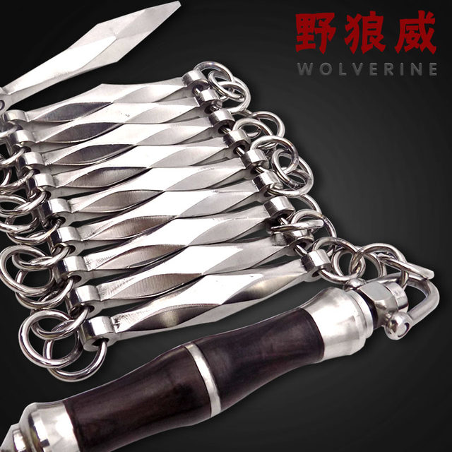 Pure stainless steel nine-section whip practical performance martial ...