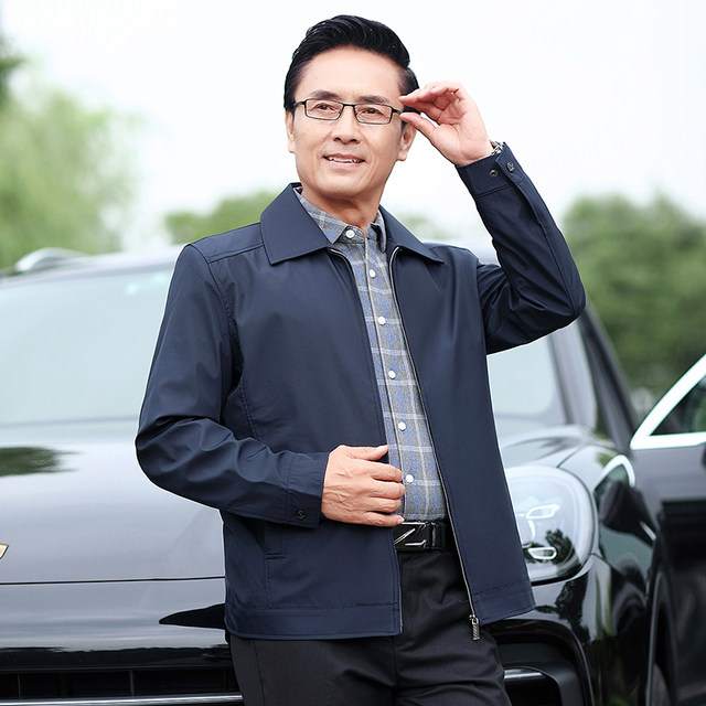 Dad's spring jacket men middle-aged and elderly men's clothing 40 years ...